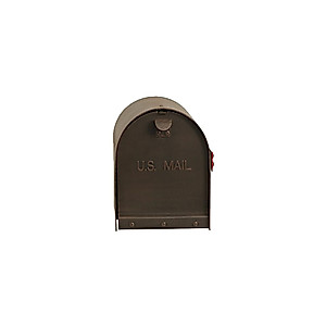 Special Lite Titan Aluminum Curbside Mailbox - Copper Aluminum Mailbox for Post Mount - SCH-1016A-CP
