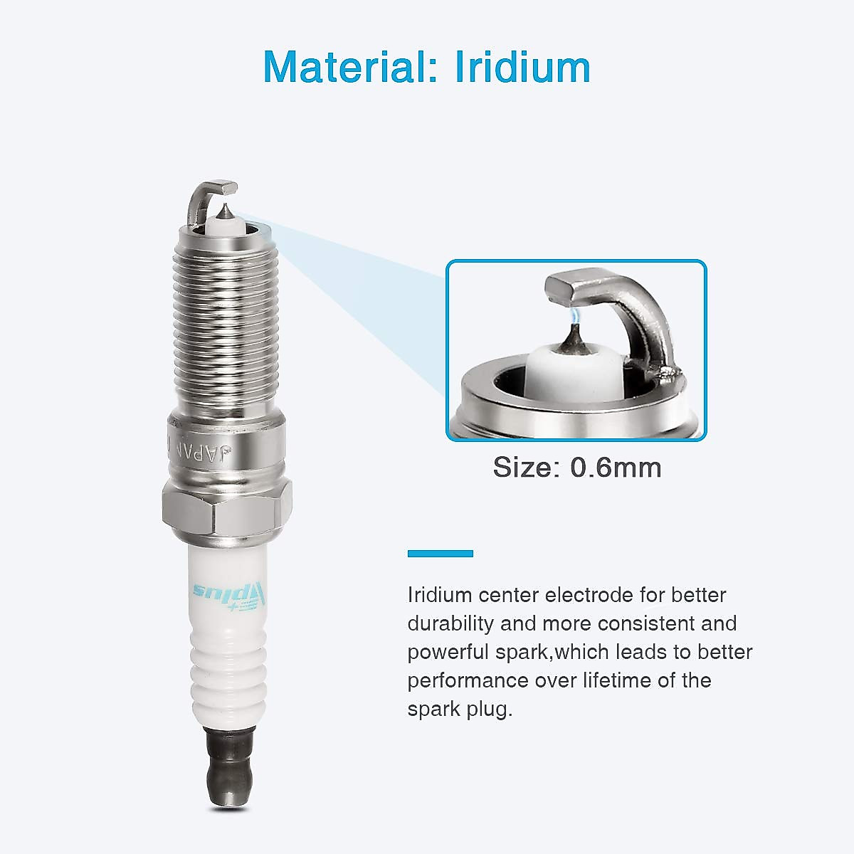 Vplus Set of 6 Ignition Coils Pack UF553 7T4Z-12029-E & Spark Plugs 5019 LTR5GP Compatible with Ford Flex Taurus Edge Lincoln MKS MKT MKZ MKX Mercury Sable 3.5L 3.7L V6