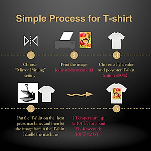 A-SUB Sublimation Paper 8.5x11 Inch 110 Sheets for Any Inkjet Printer which Match Sublimation Ink 125g