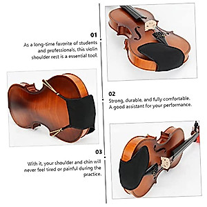 ERINGOGO 7 Pcs Violin Chin Rest Violin Stand Violin Shoulder Pad Violin Chin Cloth Violin 4/4 Violin Shoulder Rest Pad Violin Chin Mat Violin Mute Violin Supplies Cotton Pad Foldable Rubber