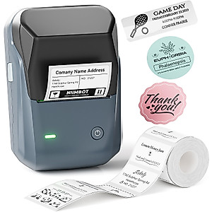NIIMBOT B1 Label Makers, 2 Inch Bluetooth Label Maker with Auto Identification, Portable Label Printer Easy to Use for Office, Home, Business (with 1.96x1.18 inch Label Tape)