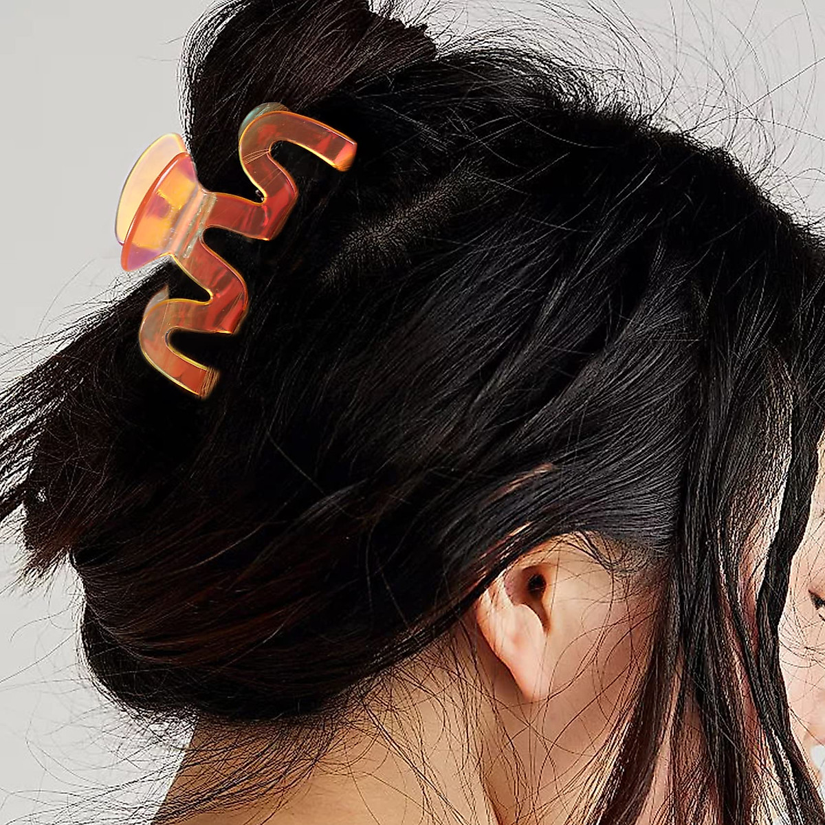 Jayongnee 3Pcs Hair Claw Clips for Thick Hair, Nonslip Claw Clip for Women Thin Hair (Multi-colored6)