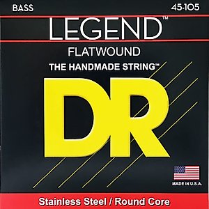 DR Strings Hi-Beam Flats - Flatwound Stainless Steel Round Core Bass 45-105