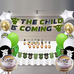 17 Pcs Yoda Baby Shower Decorations Set