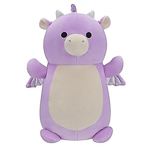 Squishmallows HugMees Original 14-Inch Dina Purple Dragon - Large Ultrasoft Official Jazwares Plush