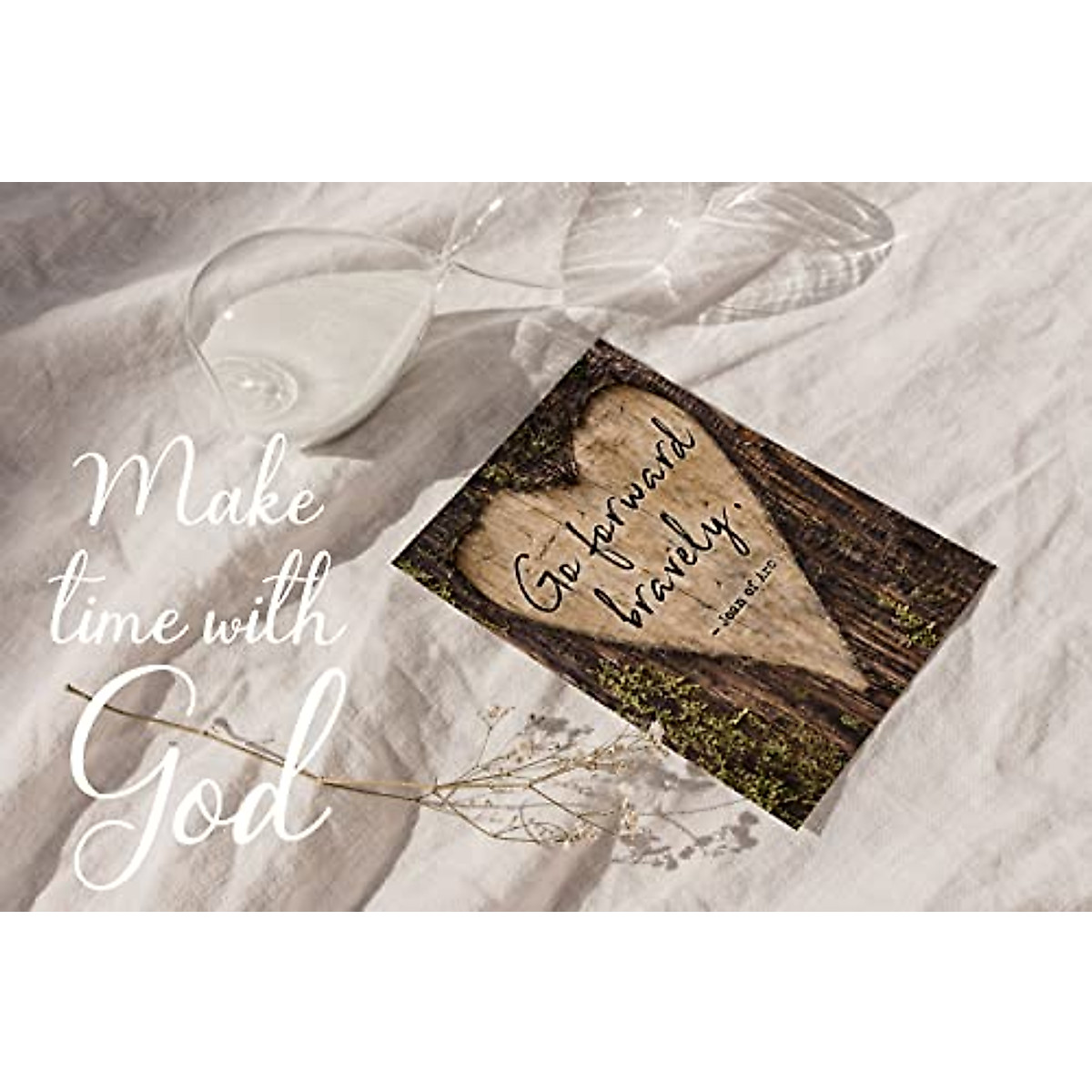 St Joan of Arc 11x14 Gallery Style Print by Soul Sunshine | Unframed 'Go Forward'' Bible Verses Wall Decor Poster Prints | Rustic Wall Decor, Tree Love Heart, Home Wall Decor | Home Decoration