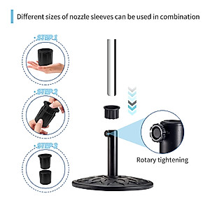 AQEENURA 8 Pieces Patio Umbrella Replacement Parts Kit Patio Table Umbrella Hole Ring Plug Cover and Cap Umbrella Stand Base Screw Umbrella Pole Cap (8PCS)