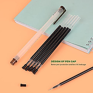 M&G Gel Ink Refill, Extra Fine Needle Tip 0.5mm Black Ink Refills for Liquid Gel Pens, Universal Size Refill- Pack of 20 with Pen Bag (AGR640C3)