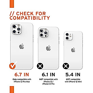 URBAN ARMOR GEAR UAG Designed for iPhone 12 Pro Max 5G [6.7-inch Screen] Rugged Lightweight Slim Shockproof Pathfinder Protective Cover, Black