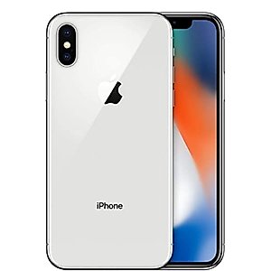 Apple iPhone X, 64GB, Silver - For T-Mobile (Renewed)