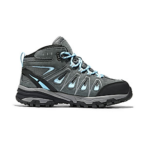 NORTIV 8 Womens Waterproof Hiking Boots Low Top Lightweight Outdoor Trekking Camping Trail Hiking Boots Size 7 M US SNHB211W, Grey/Blue