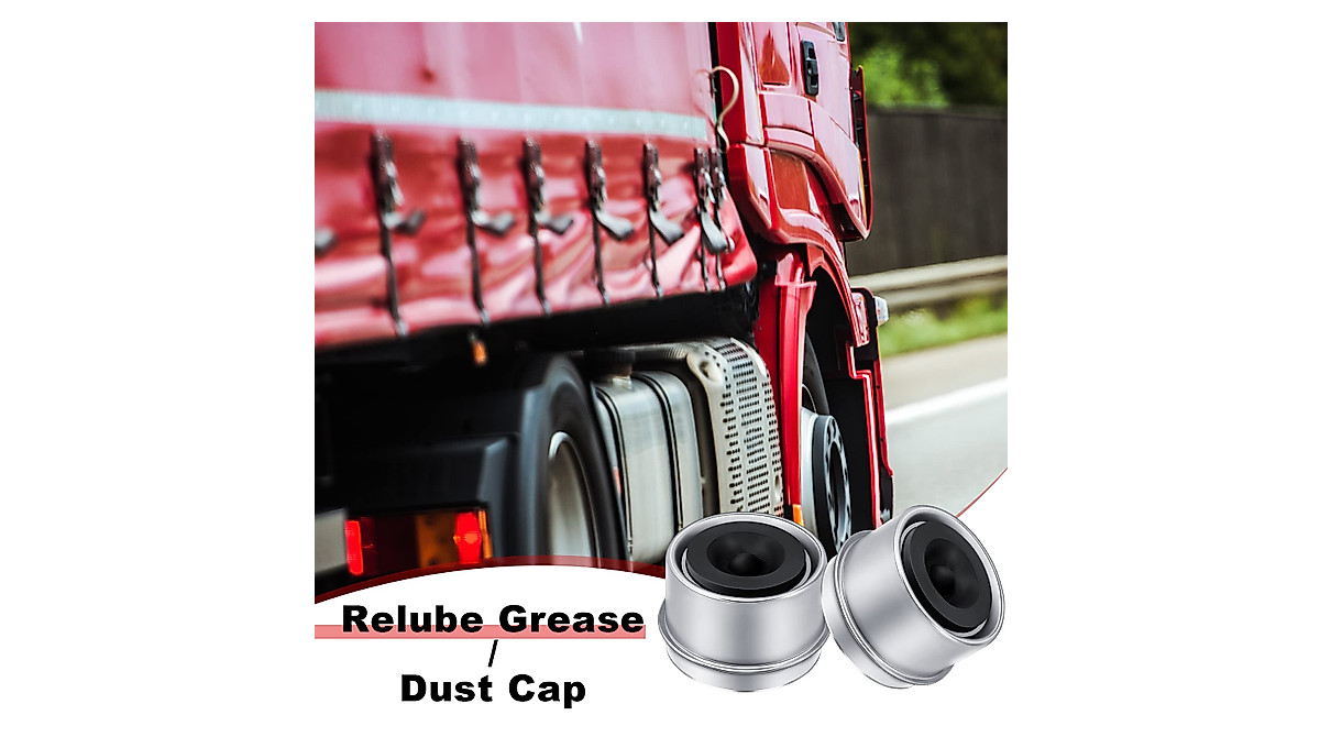 Tallew Trailer Axle Dust Caps - 4 Pack for Trailer Wheel Hubs