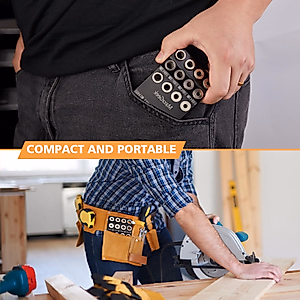 MaxxGeek Drill Guide for 30 38 45 90 Degree Angled and Straight Holes, Added 38 Degree Portable Drill Guide for Deck Stair Handrail and Horizontal Cable Wood Post （Without Drill Bit）