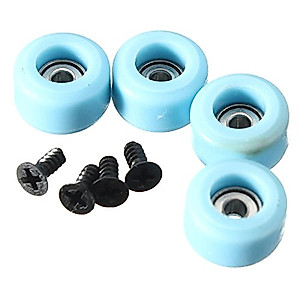 By CHILUVU - 4pcs Fingerboard Urethane Bearing Wheels Set For Wooden Fingerboard - Mechanical Parts
