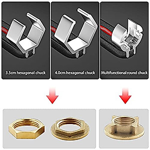 AEVXKHI Universal Adjustable Double-ended Wrench with 3 Card Slots 4 in 1 Multifunctional Adjustable Wrench Universal Sink Plumbing Tools for Disassembly Assembly of Sanitary Ware Pipe Puts Repair