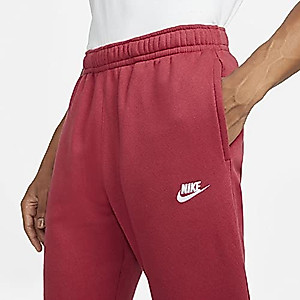 Nike Men's Sportswear Fleece Jogger Athletic Pants (as1, Alpha, x_l, Regular, Regular, Pomegranate/Pomegranate/White, X-Large)