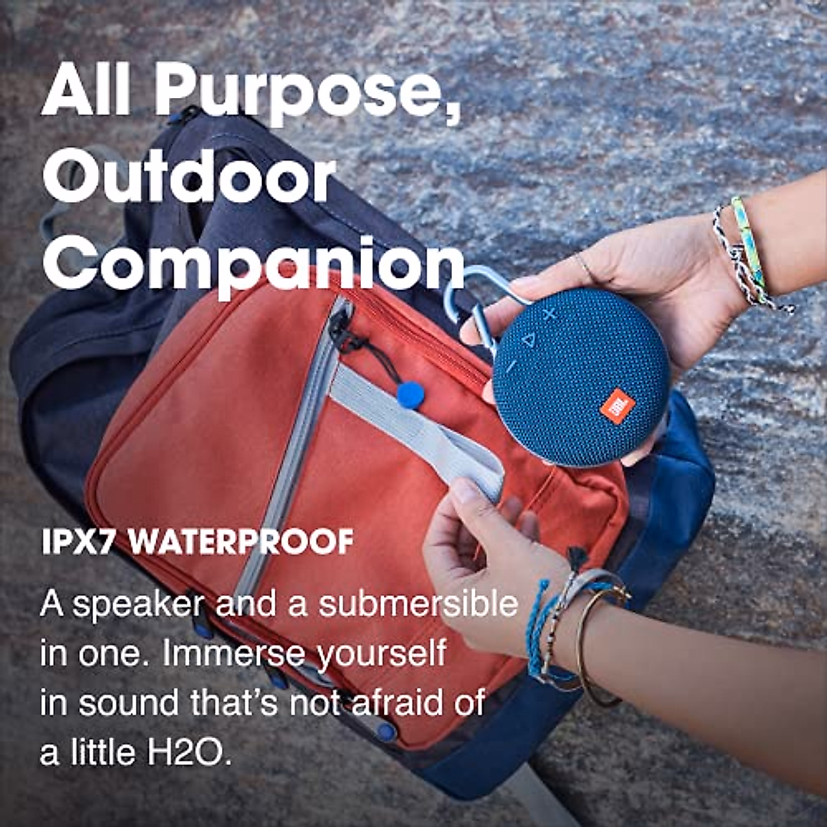 JBL Clip 3, Black - Waterproof, Durable & Portable Bluetooth Speaker - Up to 10 Hours of Play - Includes Noise-Cancelling Speakerphone & Wireless Streaming