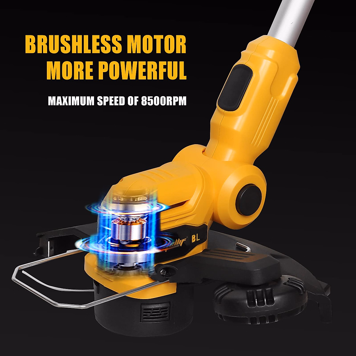 Cordless String Trimmer & Edger for Dewalt 20V Max Battery, Mellif Electric Weed Eater Brushless Weed Wacker w/ 10.2’’ Blade & Auto Line Feed & Safety Lock & Telescopic Shaft (Battery NOT Included)