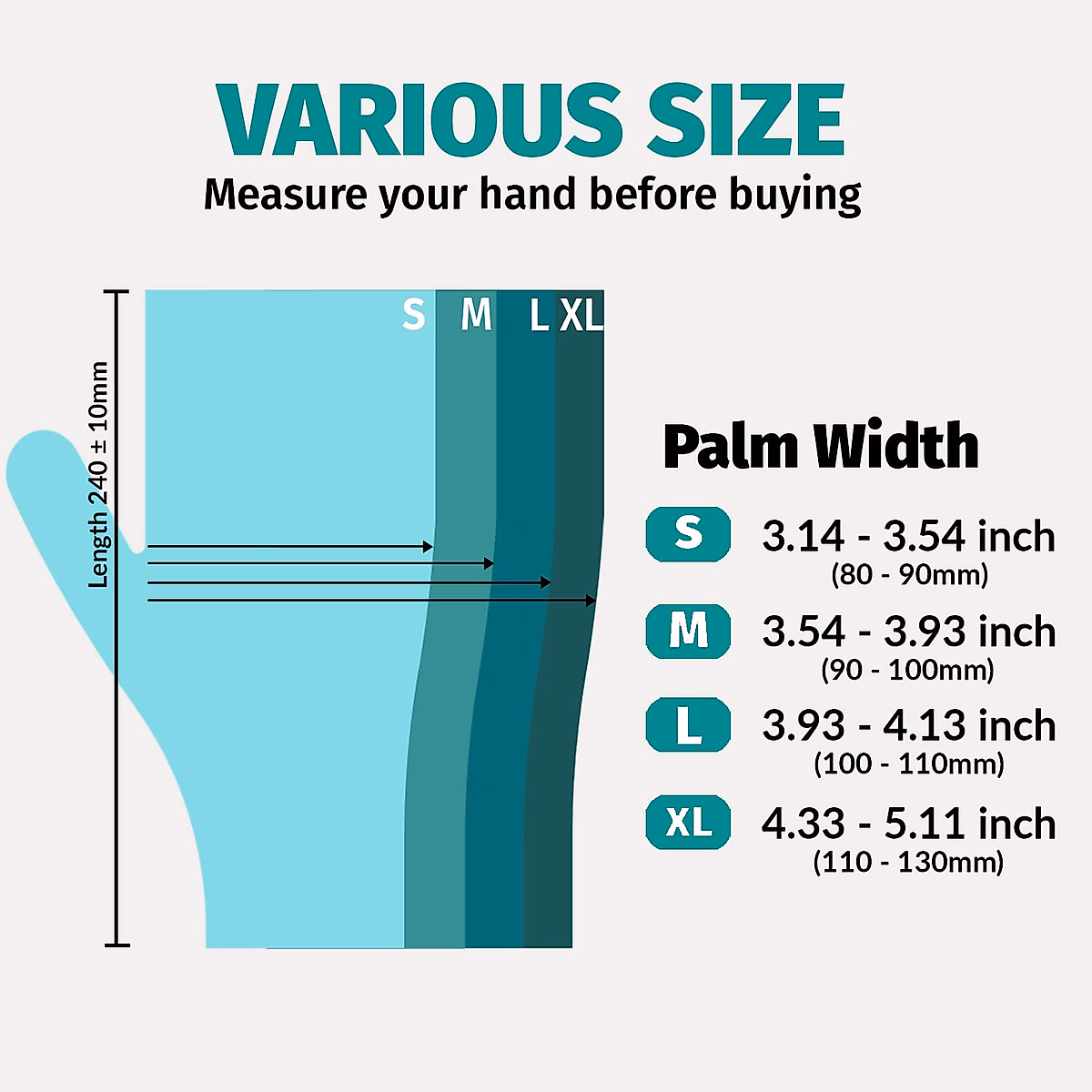 Klex Disposable Heavy Duty Vinyl Gloves Latex Free Powder Free, BPA Free Medical Grade Disposable Glove, Medium M, 1000 Count