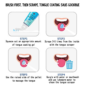 MANAM Tongue Scraper, Mint Tongue Cleansing Gel and Tongue Cleaner Brush, Mouth Scrubber, Fight Bad Breath, Oral Hygiene, Fresher Breath in Seconds (50G (Pack of 1))