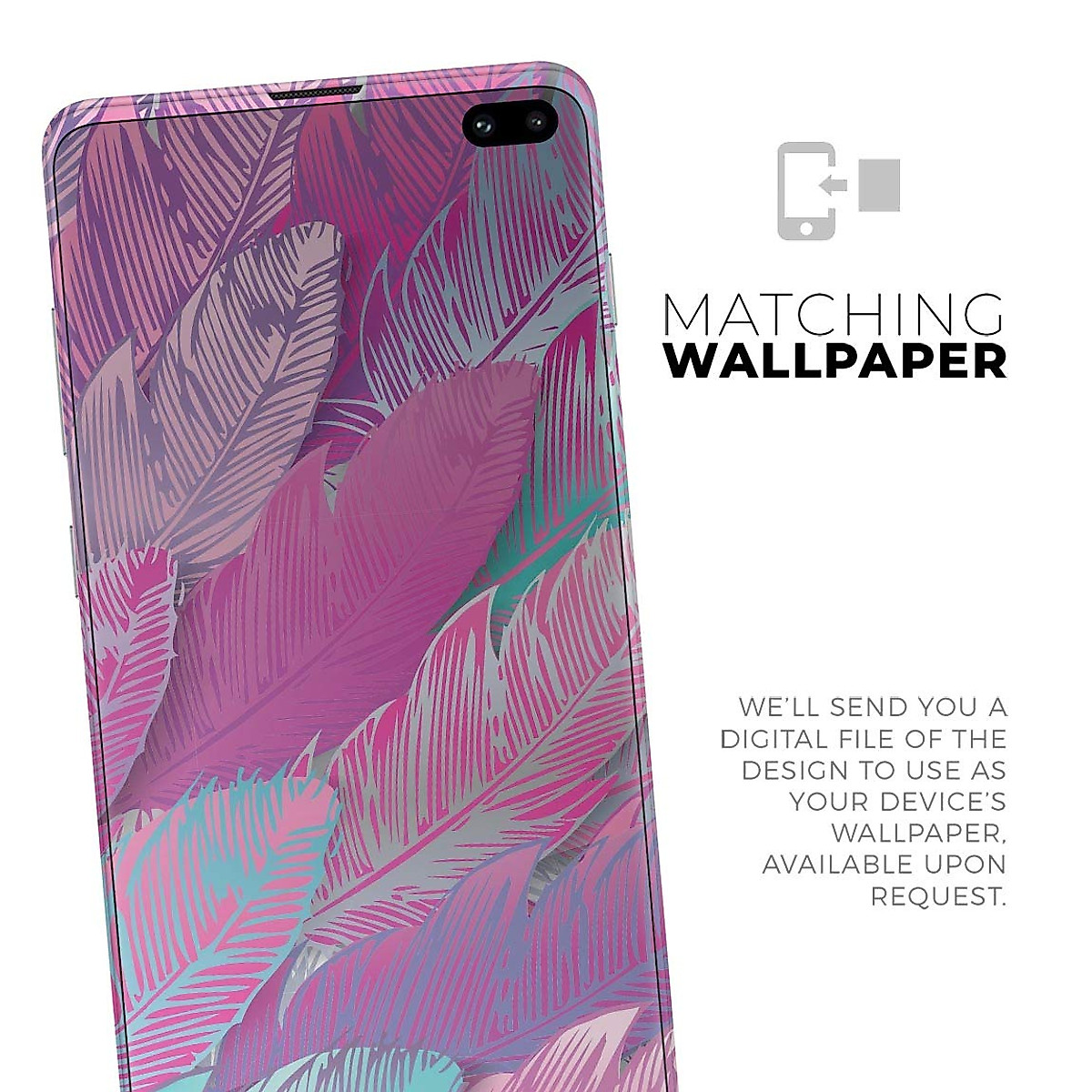 DesignSkinz Spectral Vector Feathers Protective Vinyl Decal Wrap Skin Cover Compatible with The Samsung Galaxy S20 (Screen Trim & Back Glass Skin)