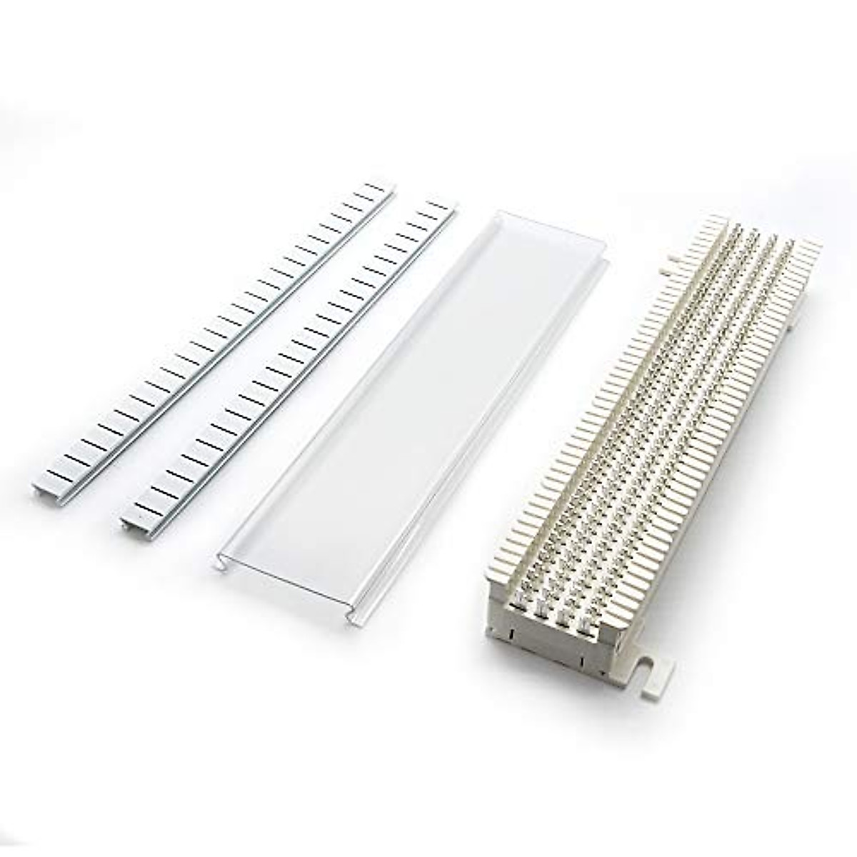 InstallerParts 66 Punch Down Block - Terminating Block for Data Network Wiring, Telephone Punch Down Cabling, Wire Termination - White