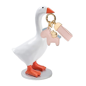 GJFASGF Magnetic Goose Key Holder, Cute Duck Statue Key Hanger, Kawaii Magnetic Silly Goose Figurines,Funny Office Desk Decor Bedroom Decorations Home Decor Aesthetic