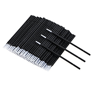 G2PLUS 400PCS Micro Cotton Swabs, High-end Microswabs for Eyelash Extensions, Micro Applicator Brush for Makeup and Personal Care (Black)
