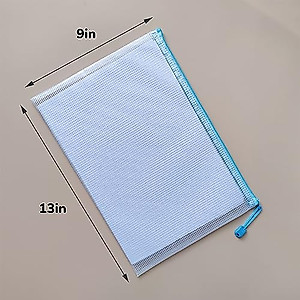 CHIF HAUTH 20pcs Mesh Zipper Pouch Bags, Waterproof Zipper Bags in A4 Size, Ideal for Organizing Office Supplies, Cosmetics, Stationery, and Board Games Storage