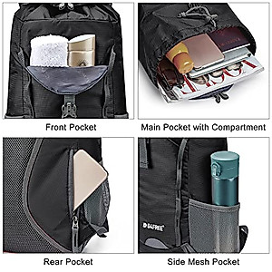 G4Free 15L Hiking Daypack Small Cinch Backpack Cycling Shoulder Backpack Outdoor for Men Women