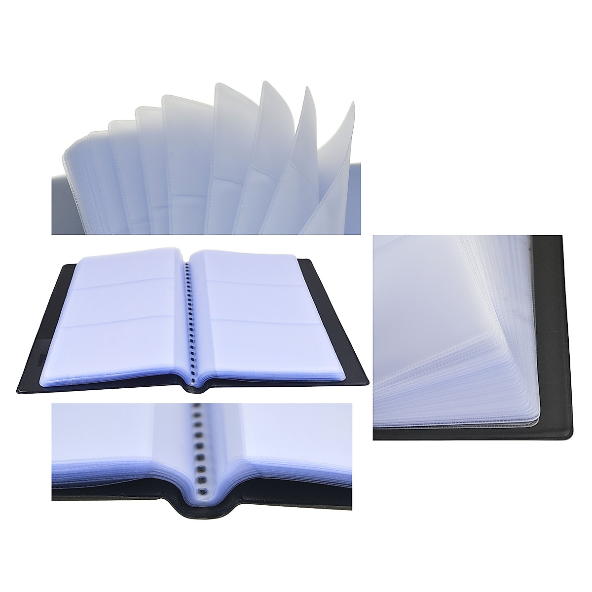 SAMYO Business Card Book Holder Name Card Organizer Professional Office Journal Namecard Holder Organizer Holds 240 Cards - Black