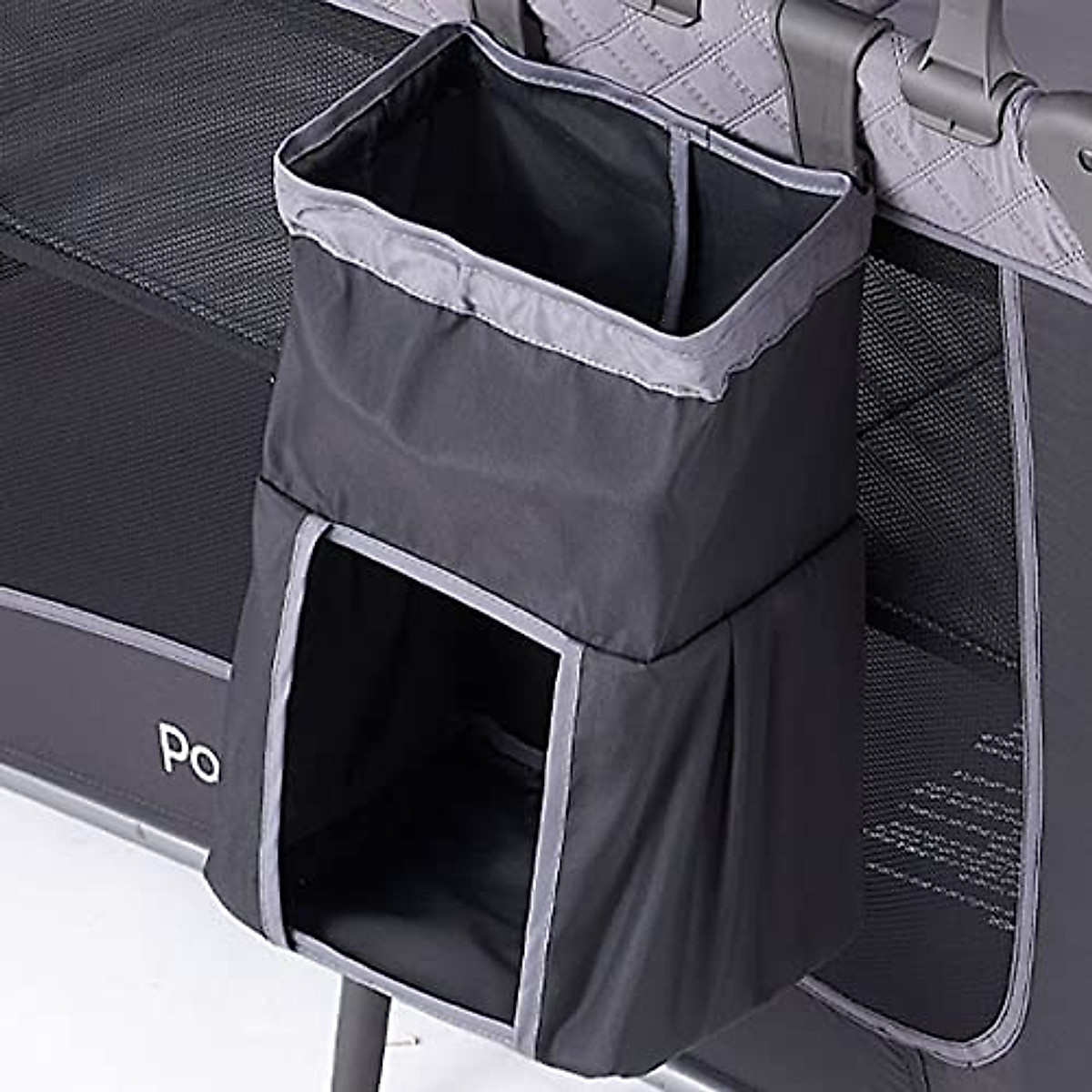 Pamo Babe Portable Baby Nursery Center Baby Playard, Foldable Baby Crib with Changing Table & Wheels(Grey)