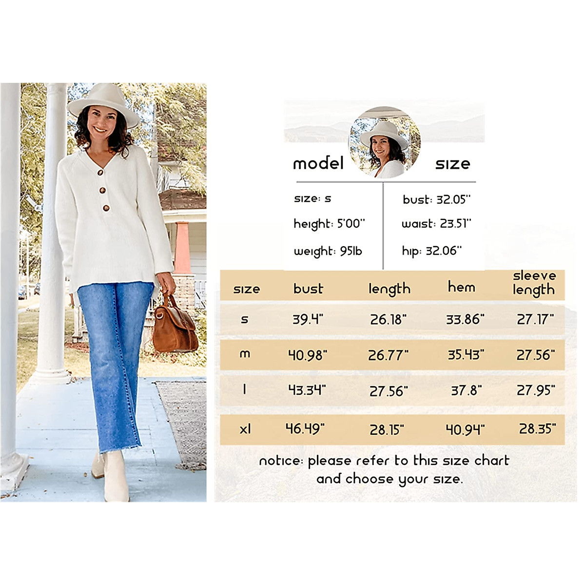 Womens Sweaters Long Sleeve V Neck Button Down Ribbed Knit Sweater Casual Relaxed Fit Pullover Jumper Tops Brown