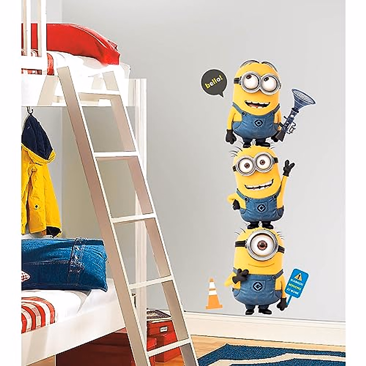Minions Despicable Me 2 Giant Peel and Stick Giant Wall Decals by RoomMates, RMK2081GM
