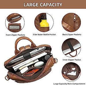 seyfocnia Backpack Purse for Women, Fashion Backpack Convertible Design Satchel Handbags Shoulder Bag with Laptop Compartment Travel Carry on Backpack, Brown