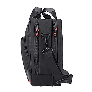 KROSER Laptop Bag 15.6 Inch Laptop Briefcase Laptop Messenger Bag Water Repellent Computer Case Laptop Shoulder Bag Durable Tablet Sleeve with RFID Pockets for Business/College/Women/Men-Black/Red
