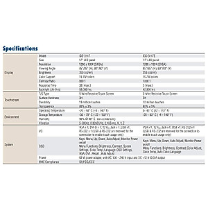 (DMC Taiwan) 17 inches SXGA 350 cd/m2 LED Open Frame Monitor