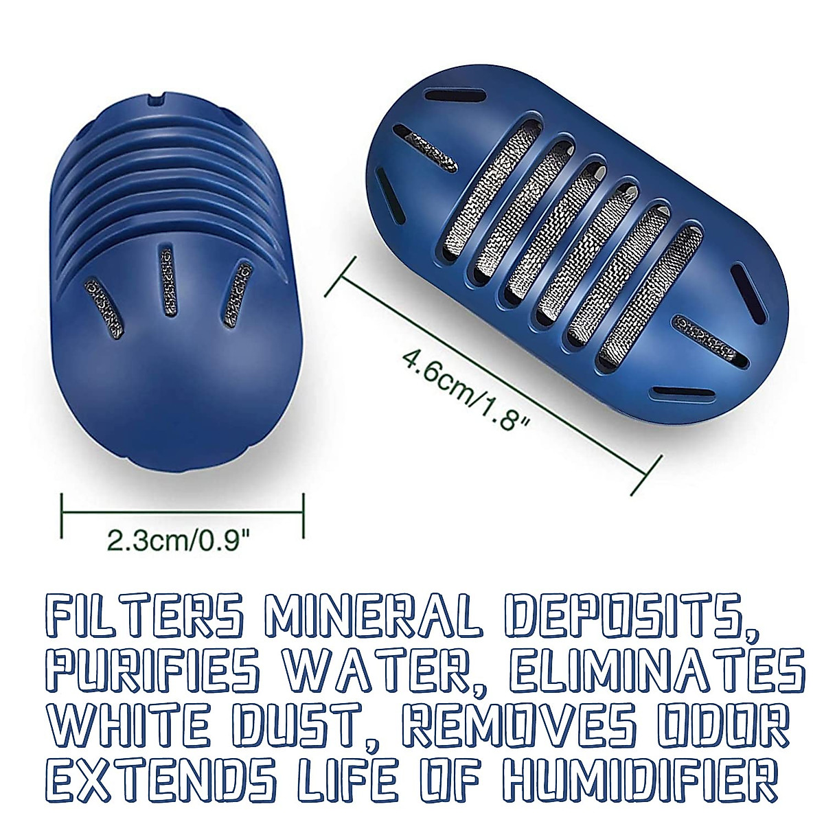 Unikstone Ultrasonic Demineralization Humidifier Replacement Cartridges Filters Mineral Deposits, Purifies Water (Pack of 6)