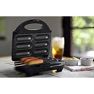 Brentwood TS-601S Non-Stick 6 Mini Corn Dog Maker, Stainless Steel