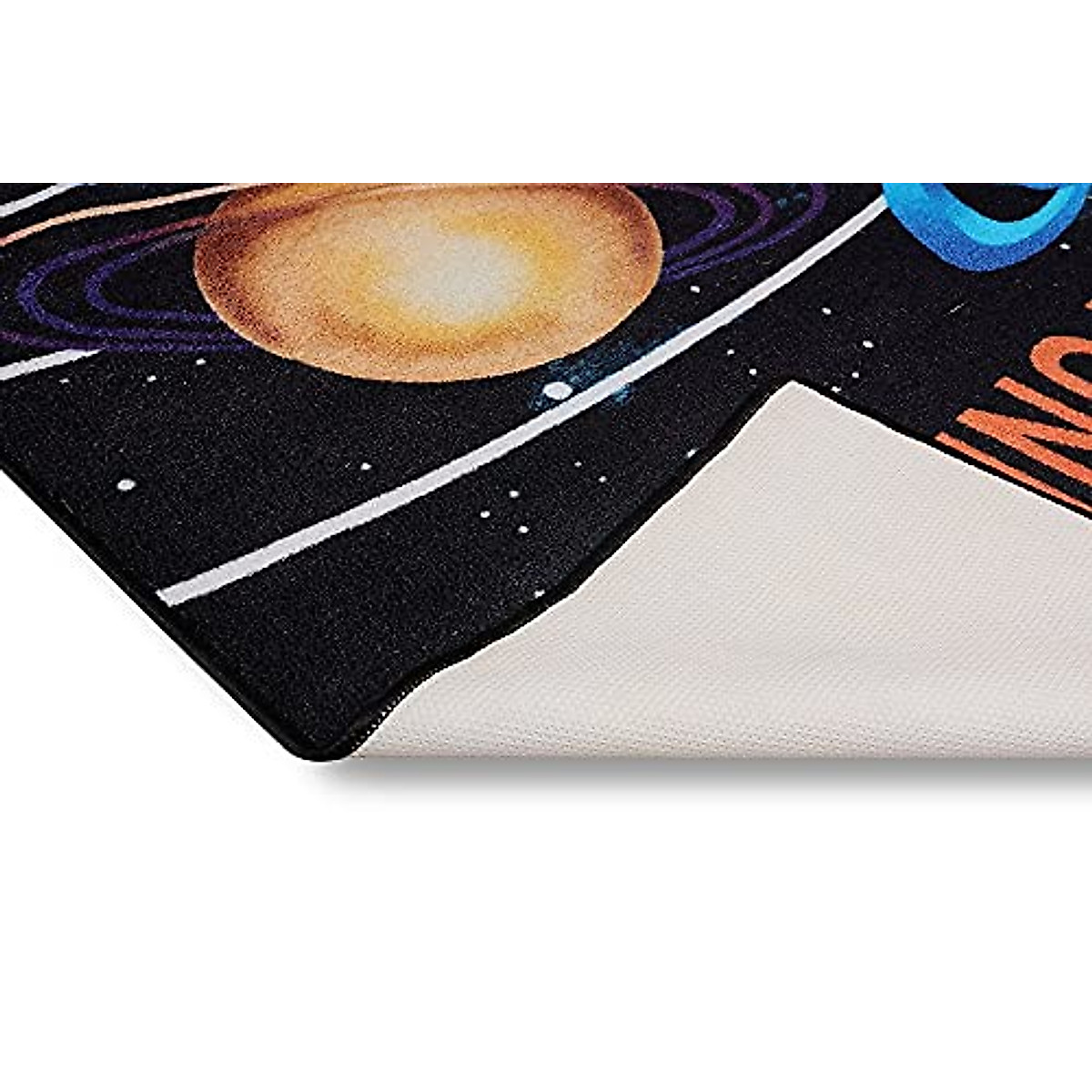 Furnish my Place 761 Solar System HD 4'4"x6'9" Area Rug Solar System for Playroom | Bedroom & Classroom | Washable Floor Mat | Contemporary Design | Multicolor