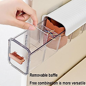 JCAKES Underwear Drawer Organizer Panty Organizer Sock Organizer Multifunctional Wall-Mounted Transparent Underwear,Underwear Storage Box,Socks Storage Box,6-Grid Underwear Storage Box,for Underwear