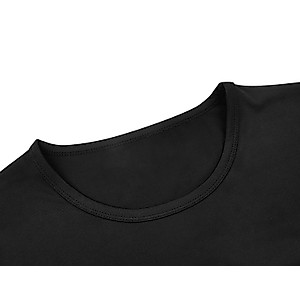 Cucuchy Womens Yoga Tops Flowy Fitness Workout Shirts Short Sleeve Activewear (X-Large, Black-2)