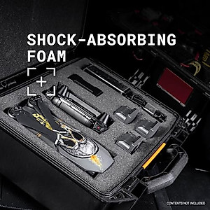 Vault by Pelican – V600 Multi-Purpose Hard Case with Foam for Equipment, Electronics Gear, Camera, Drone, and More (Black)