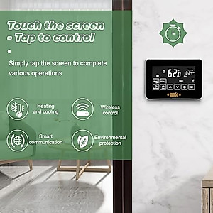 Universal Thermostat WiFi Touch-Screen Programmable, 7 Single Day, 7 Inch Screen, 24V Hardwire, Air Conditioner Remote ControI Mobile Phone Control, Android and iOS Compatible and HVAC System