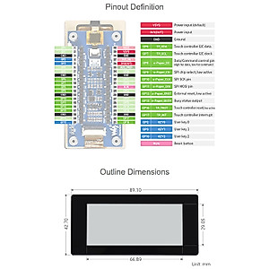 Coolwell 2.9inch Touch E-Paper Module for Raspberry Pi Pico, 5-Points Touch, 296×128 Pixels, Support Partial Refresh, Black/White, SPI Interface