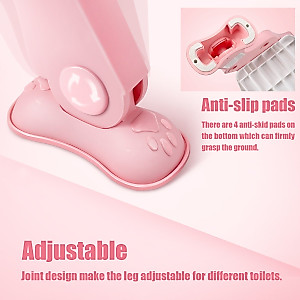 GrowthPic Toddler Toilet Training Seat Ladder with Sturdy Non-Slip Wide Step and Soft Cushion for Girls with Splash Guard(New)