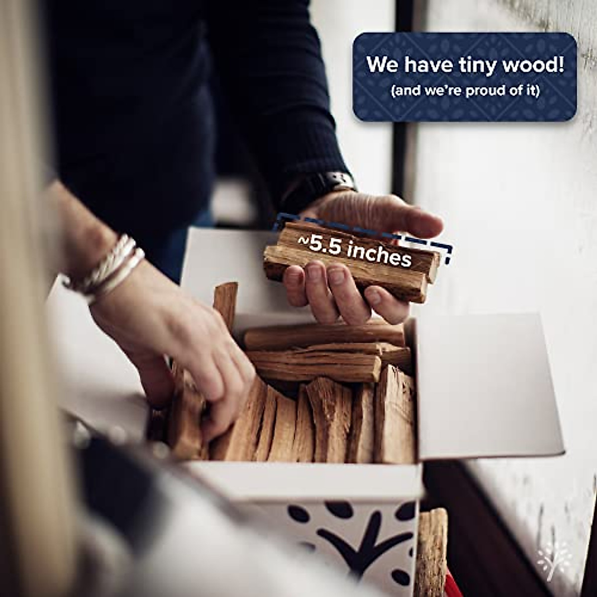 5.5" Pizza Oven Wood + Firestarter – Italian Blend – 520 Cubic Inches of Pizza Wood + Firestarter – Kiln-Dried Wood – Compatible with Ooni Pizza Ovens – 6 – 8 LBS