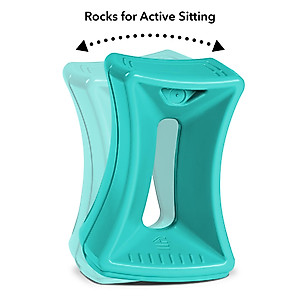 Simplay3 American Home Live Fit Active Balance Chair, 20" Stool for Adults and Teens- Ergonomic Office Desk Chair with Rock, Wobble, Tilt Motion for Learning, Work and Study, Aqua