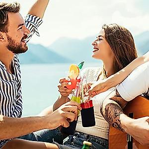 LUCKIPLUS Black Beer Can Coolers Neoprene Can Sleeves Collapsible Insulated Coolers Bulk 12 Packs, 25 Packs (50, Black)