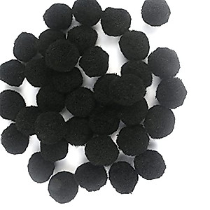200pcs Black Pom Pom Balls,1 inch Pom Poms ,Pompoms for DIY Creative Crafts Decorations